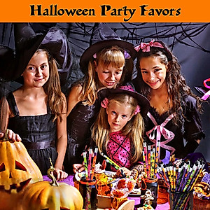 50Pcs Halloween Pencils Colorful Wood Pencils with Erasers Assorted Pattern Pencils for Halloween Party Favors Trick or Treat Halloween Goodies Bags Filler Game Prizes Classroom Rewards for Kids Adult