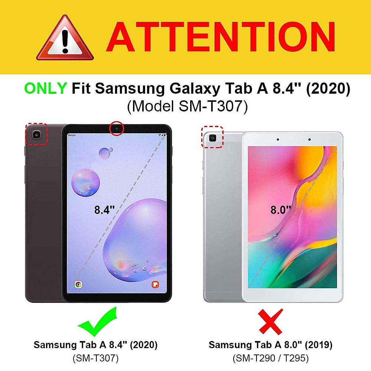 Fintie Case for Samsung Galaxy Tab A 8.4 2020 Model SM-T307, [Corner Protection] Multi-Angle Viewing Smart Stand Back Cover with Pocket, Turquoise/Brown