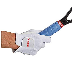 Tourna Tennis Glove-Mens-Full, Finger-Medium-Right, White, Small (TGF-M-M-R)