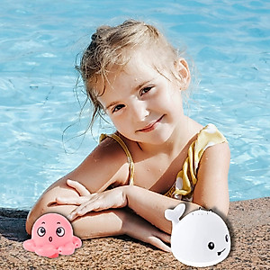 Bath Toys Whale Bath Toy Spray Light Up Whale Automatic Spray Water Bath Bathtub Toys Spray Water Squirt Toy for Toddlers Infants Kids Children Pool Shower Bathroom Toys Spray Water Bath Toy