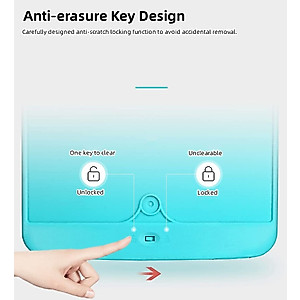 10 Inch Colorful LCD Writing Tablet, Toddler Doodle Board Electronic Drawing Writing Pad for Kids, Reusable and Portable Educational and Learning Toys Gifts for 3 4 5 6 7 Year Old Girls Boys (Blue)