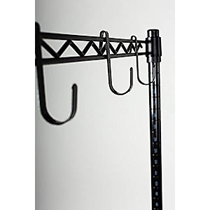 Omega 21" Deep x 36" Wide x 74" High Classic Black Bakers Rack