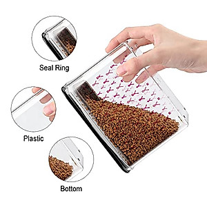 Breast Cancer Ribbon Storage Box Plastic Food Organizer Container Canisters with Lid for Kitchen
