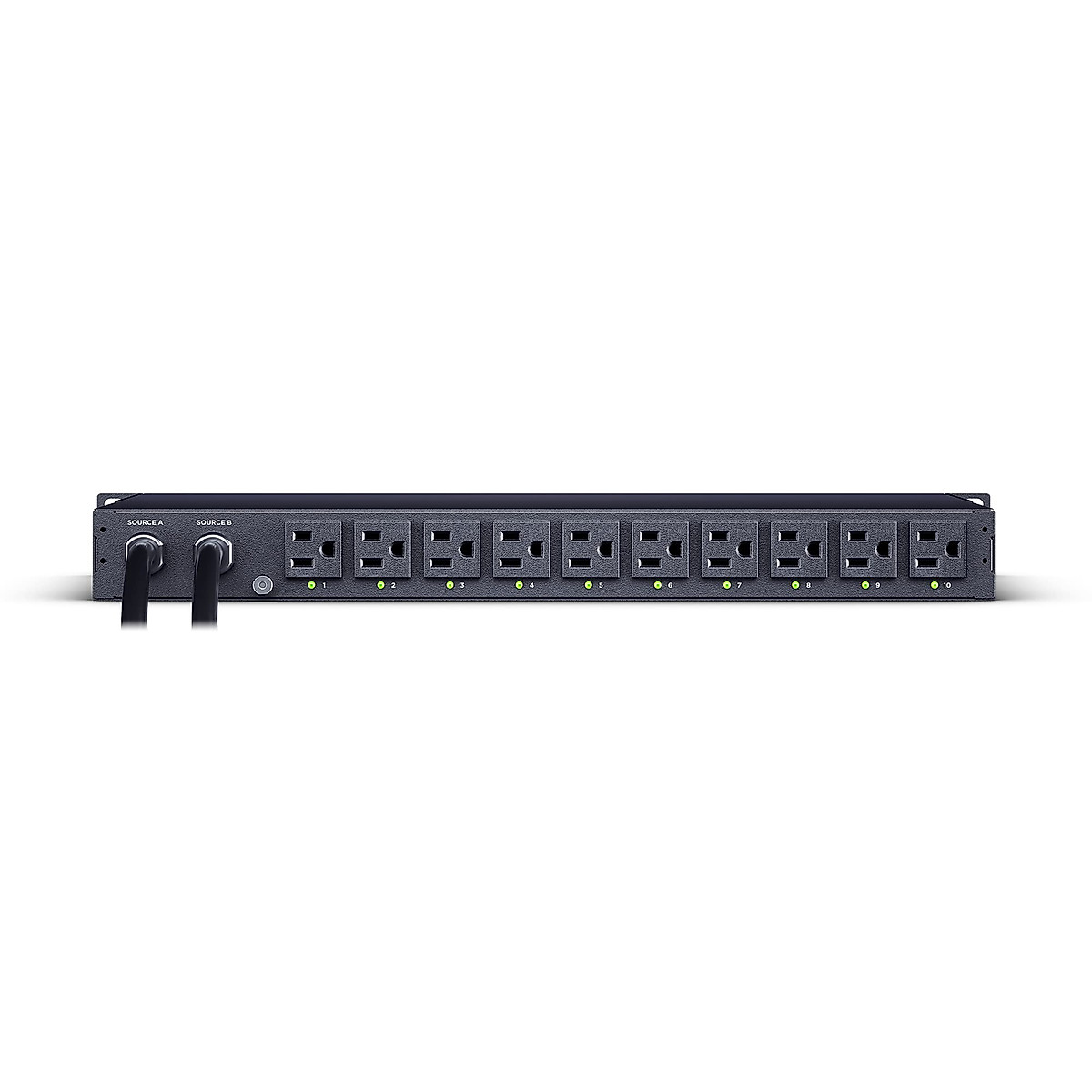 CyberPower PDU44001 Switched ATS PDU, 100-120V, 15A (Derated to 12A), 10 Outlets, 1U Rackmount