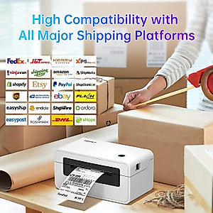 PRT Thermal Shipping Label Printer with Labels - 4x6 Label Printer, Thermal Label Maker, Compatible with Shopify, Ebay, UPS, USPS, FedEx, Amazon & Etsy, Support Multiple Systems