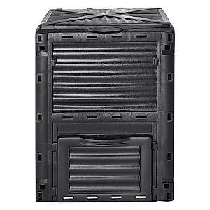 VEVOR Garden Compost Bin 80 Gallon, BPA Free Composter, Large Capacity Outdoor Composting Bin with Top Lid and Bottom Door, Easy Assembling, Lightweight, Fast Creation of Fertile Soil