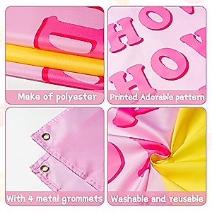 Y1tvei Preppy Cowgirl Room Decor Party Banner Aesthetic Pink Howdy Happy Face Tapestry Backdrop Modern Preppy Photography Background for Teen Girls Bedroom College Dorm Wall Hanging Props Photo Booth