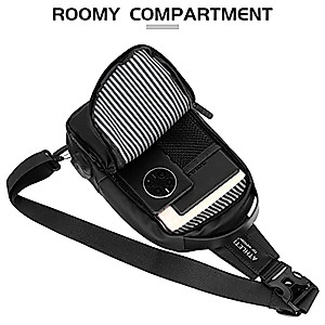 Konelia Crossbody Sling Bag Men Backpack Shoulder Bag Waterproof Chest Bag Backpack for Hiking Walking Biking Travel Cycling