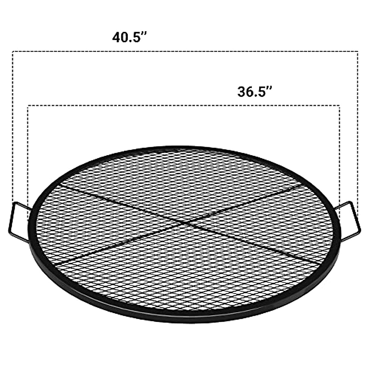Onlyfire X-Marks Fire Pit Grill Cooking Grate, Outdoor Campfire BBQ Grill, Round - 36 Inch