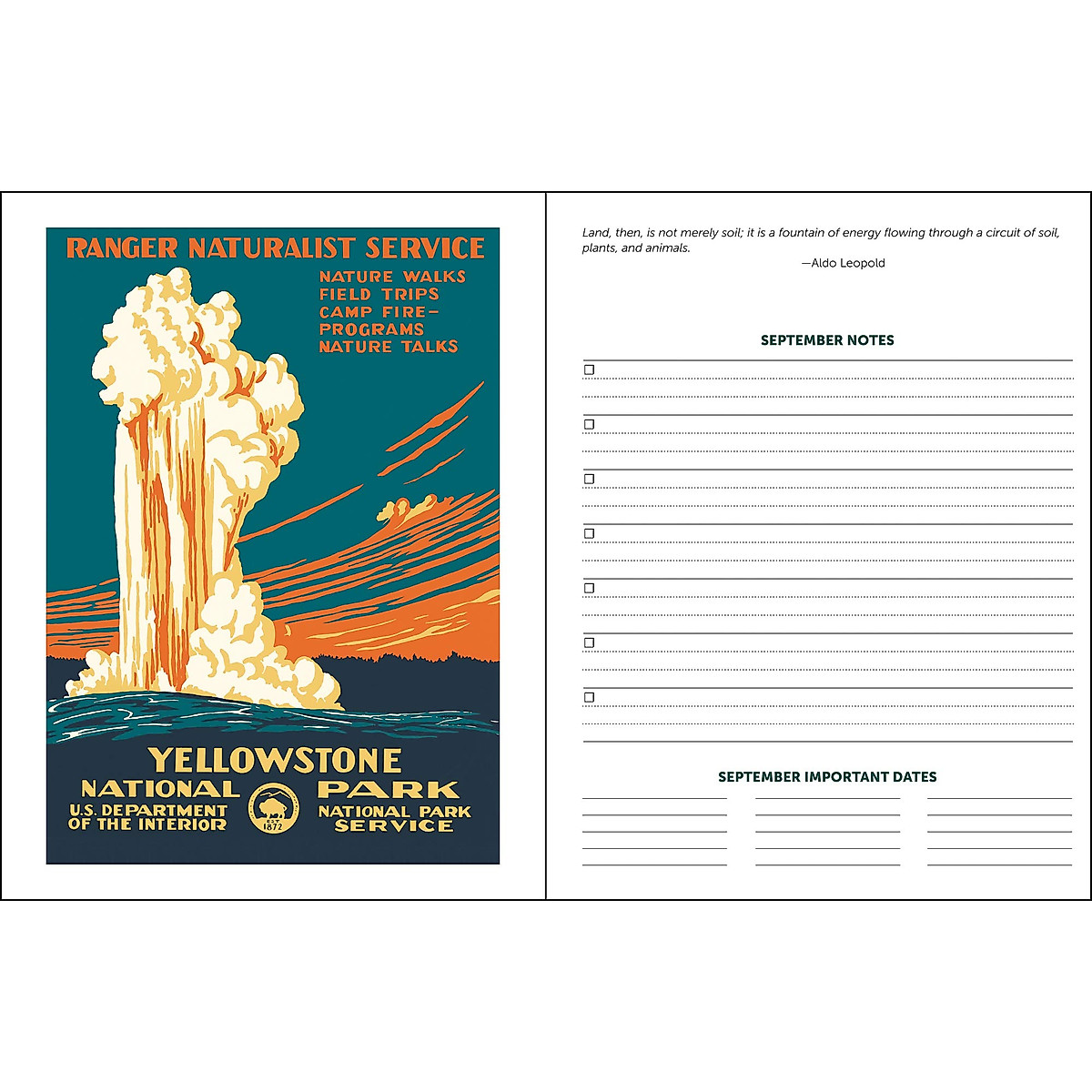 National Parks Poster Art of The WPA Monthly Planner 2021, 7.5" x 9.75" Spiral Bound