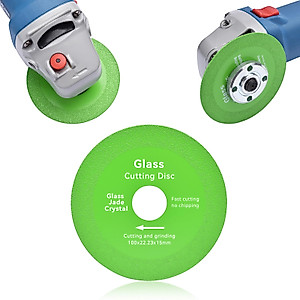 Glass Cutting Disc 4 Inch for Angle Grinder, Ultra-Thin Diamond Saw Blade Wheel for Glass Tile Marble Ceramic Jade