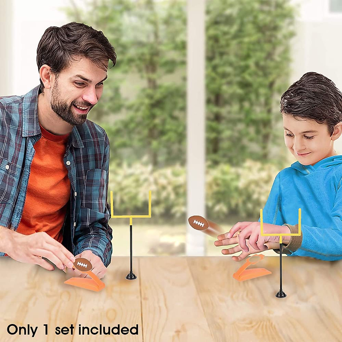 Gamie Desktop Football Game, Mini Table Top Sports Games with Post and Foam Football, Indoor Finger Board Games for Kids, Office Desk Toys, Sports Party Favors