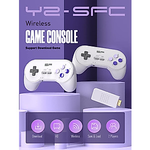Retro Game Console, 16 Bit Retro Games Console, Emulator Console Built in 900+ Games, Plug and Play Games Console for SFC, Ideal Gifts for Kids Adults