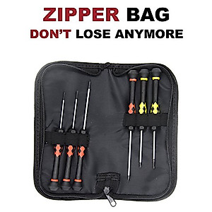 Kutir Precision Screwdriver Set (Set of 6) - Magnetic Flathead and Philips With Separate Colors Handle - Professional Repair Tool Kit For Electronics, iPhone, SmartPhone, PC, Jewelry, Watch, Eyeglass