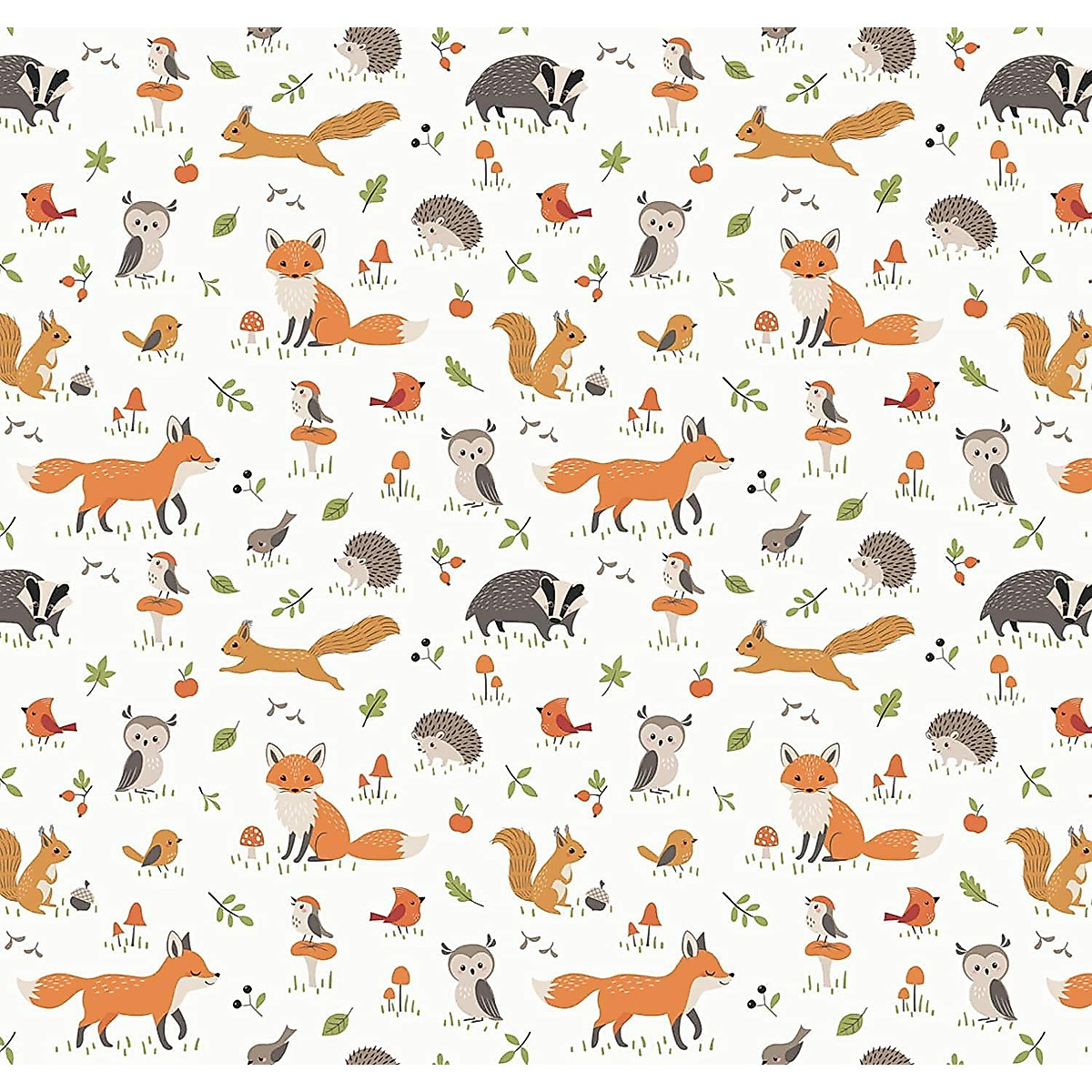 Stesha Party Forest Woodland Animal Wrapping Paper - Folded Flat 30 x 20 Inch (3 Sheets)