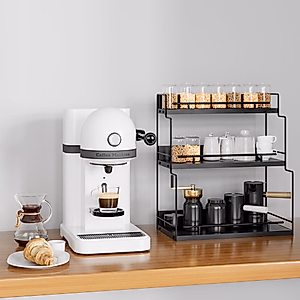 ZGO 3-Tier Bathroom Organizers and Storage Countertop, Makeup Organizer Countertop, Bathroom Counter Organizer, Tiered Tray Stand Make up Organizers for Counter Kitchen Countertop Organizer(Black)