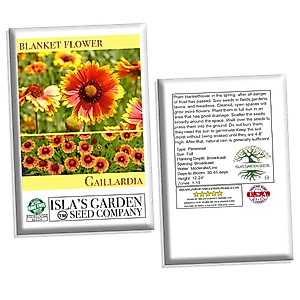 "Blanketflower" Common Gaillardia Indian Perennial Flower Seeds, 500+ Premium Heirloom Seed, (Gaillardia Aristata), 95% Germination, (Isla's Garden Seeds), Non GMO Seeds, Great Flower Garden Gift