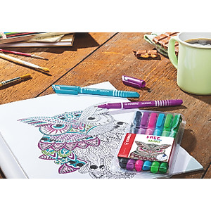 STABILO Fineliner with Cushioned F-Tip - Sensor F - Pack of 10 - Light Green
