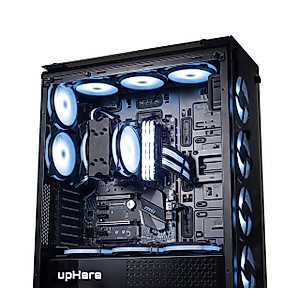 upHere 120mm 3-Pack 3-Pin High Airflow Quiet Edition White LED Case Fan for PC Cases, CPU Coolers, and Radiators T3WT3-3