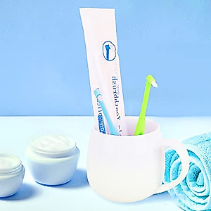 WLLHYF Single Tuft Toothbrush 2 Pieces Interspace Tuft Brush Soft Teeth Brushes Manual Toothbrushes End-tuft Toothbrush for Gap Orthodontic Braces Sensitive Gums Deep Cleaning (Green, Blue)