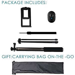 Bluetooth Selfie Stick with Tripod, Remote 59Inch MFW Extendable Monopod with Tripod Stand for iPhone 12/12PRO /11/11PRO/X/XS max/XR/XS/8/7/6/Plus,Tablet,Samsung S7/S8/S9,Android,GoPro Cameras