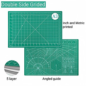 AMASEWART A3 Self Healing Cutting Mat for Crafts and Craft Knife with 30 Pcs Art knife Blades, Precision Carving Hobby Knife for DIY Art Modeling Scrapbooking Stencil
