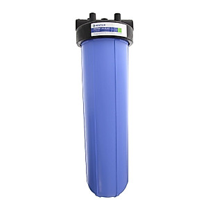Pentair Pentek 150467 Big Blue Filter Housing, 3/4" NPT #20 Whole House Heavy Duty Water Filter Housing with High-Flow Polypropylene (HFPP) Cap and Pressure Relief Button, 20-Inch, Black/Blue
