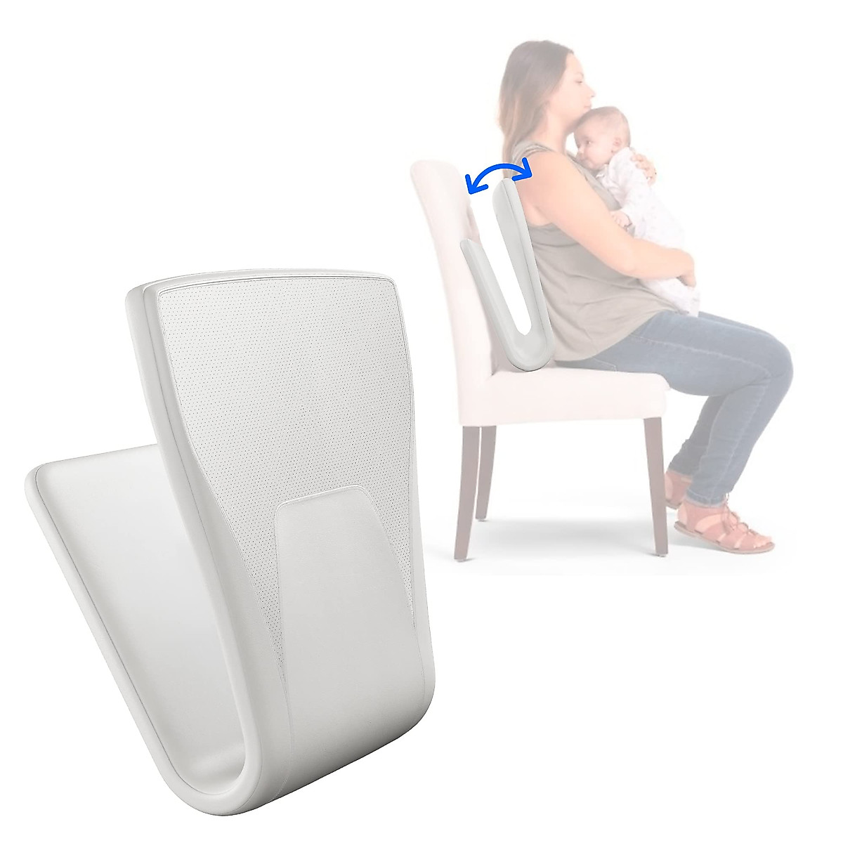 READY ROCKER Portable Rocking-Chair - Ideal for Nursery Furniture, Home-Office-Chair-Outdoor-Use, Travel for Moms, Dads, Seniors - Replaces Need for Glider - Baby Registry-Shower Gift | Cloud