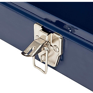 TCE ATB102U Torin 16" Hip Roof Style Portable Steel Tool Box with Metal Latch Closure, Blue