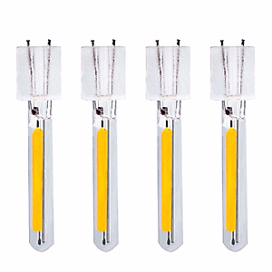 4 Pcs LED Edison Bulb Filament, 1W Bulb Replacement Spare Plug in 2700K Warm White for Outdoor String Lights, S14, ST38, G40