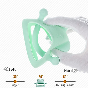 KRYHONVA Cat Glove Silicone Baby Teething Toy for 6month-3year Infants, Baby Chew Toys for Sucking Needs, Hand Pacifier for Breast Feeding Babies, Car Seat Toy for New Born