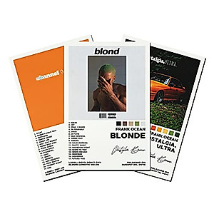 Bkioqoh A Set of 3 canvas posters,Frank Ocean Poster Blonde Poster Channel Orange Poster, Album Aesthetics 3 Piece Set,8x12IN Canvas Prints Unframed Set of 3