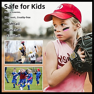 HOSAILY 3Pcs Eye Black Stick for Sports, Easy to Color Face Body Paint Eye Black for Baseball Softball Football Lacrosse, Halloween Costume Cosplay Parties Face Eye Paint Makeup Stick (Black+Blue+Red)