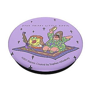 SpongeBob SquarePants Patrick Star Stay Trippy Little Hippie PopSockets PopGrip: Swappable Grip for Phones & Tablets