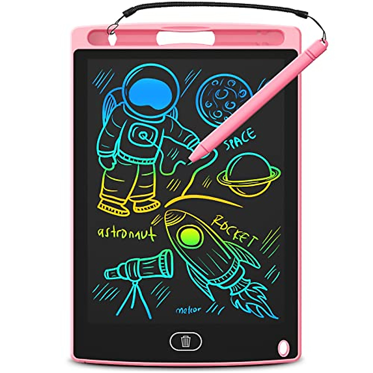 Colorful 8.5 Inch LCD Writing Tablet for Kids, Electronic Sketch Drawing Pad Doodle Board, Toddler Educational Travel Learning Games Birthday Gift Toys for 2 3 4 5 6 7 8 Year Old Girls