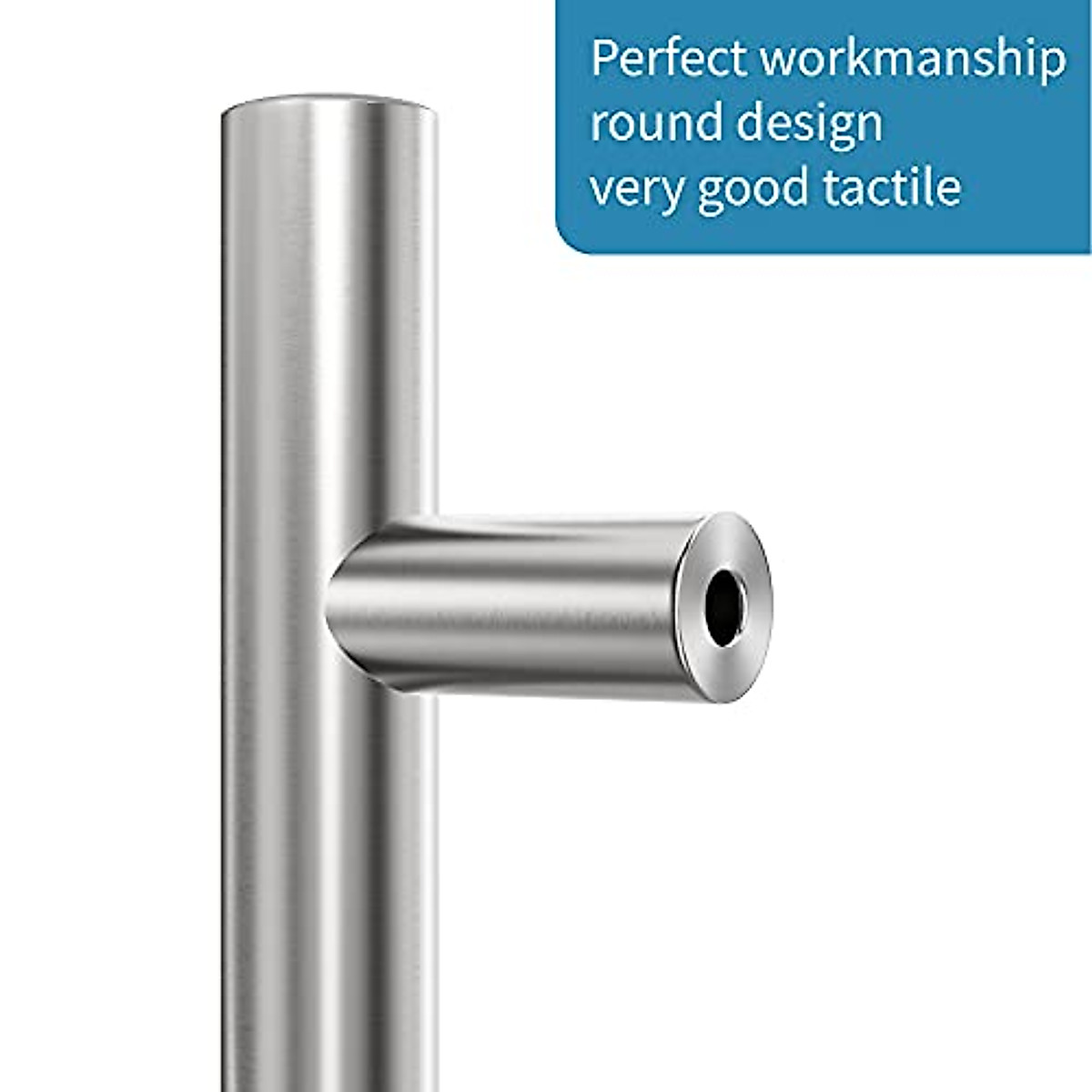ZEKOO 12'' Sliding Barn Door Handle Hardware Two-Side Design Brushed Finish Stainless Steel Garden Gate Shed Pull Handle