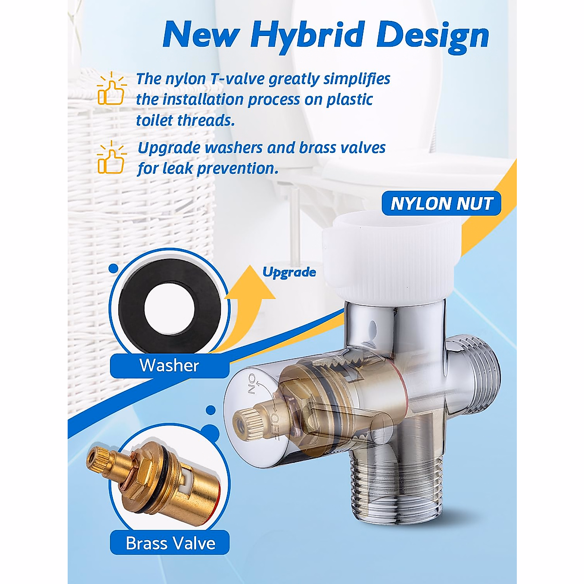 2 Packs BRITULIF Bidet Sprayer for Toilet, Hand Sprayer Bidet with Adjustable Jet Spray for Toilet Handheld Bidet Cloth Diaper Sprayer Set Muslim Shower Bidet Handheld-Easy to Install