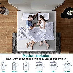 MUUEGM Twin Mattress 6 Inch,Green Tea Memory Foam Mattress, Cool Gel Infused Mattress Twin Size,for Pressure Relief, Bed-in-a-Box,Fiberglass Free,Medium Firm, CertiPUR-US Certified