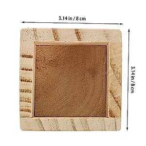 Holibanna Solid Wood Bed Mat Floor Sofa Heavy Duty Bed Frames Heavy Duty Table Legs Chair Leg Floor Protector Square Stackable Lifters Bamboo Bed Height Pad Sofa Lifter Risers Padding Block