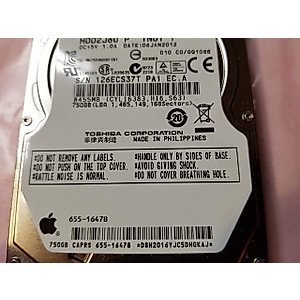 MK7559GSXF, C0/GQ108B, HDD2J60 P TN01 T, Toshiba 750GB SATA 2.5 Hard Drive (Certified Refurbished)