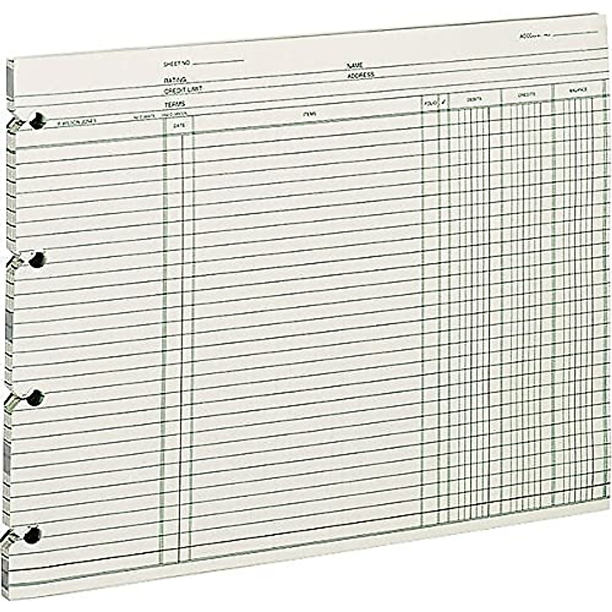 Wilson Jones GN2D Accounting, 9-1/4 x 11-7/8 (Pack of 100 Loose Sheets) Green