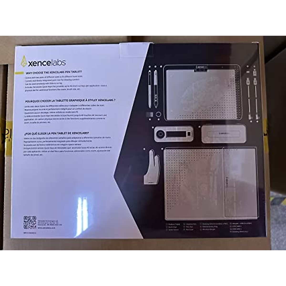 XENCELABS Drawing Tablet Medium, Computer Graphic Tablets with 40 Customizable Quick Keys, 12" Ultrathin Pen Tablet with 2 Battery-Free Stylus, 8192 Levels Pressure for Win/Mac/Linux, Nebula White