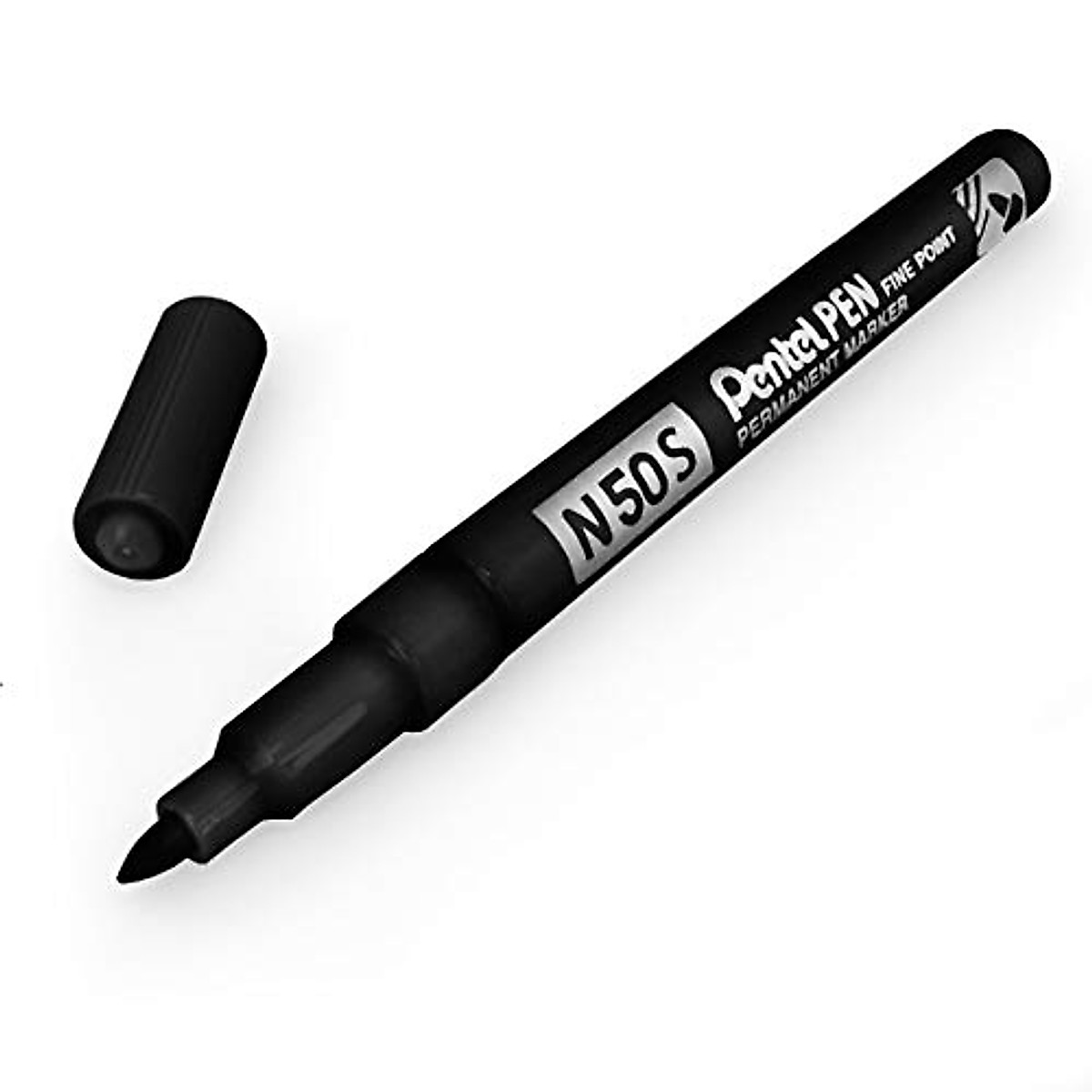 Pentel N50S Fine Permanent Marker – 3.18mm Bullet Tip – Pack of 3 – Black