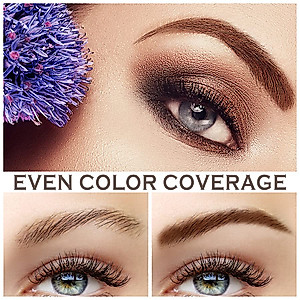 2PCS Peel Off Tattoo Eyebrow Gel, Long Lasting Waterproof Eyebrow Tattoo Makeup,Natural Elegant Eyebrow Tattoo Peel Off for Woman Girls - Brown