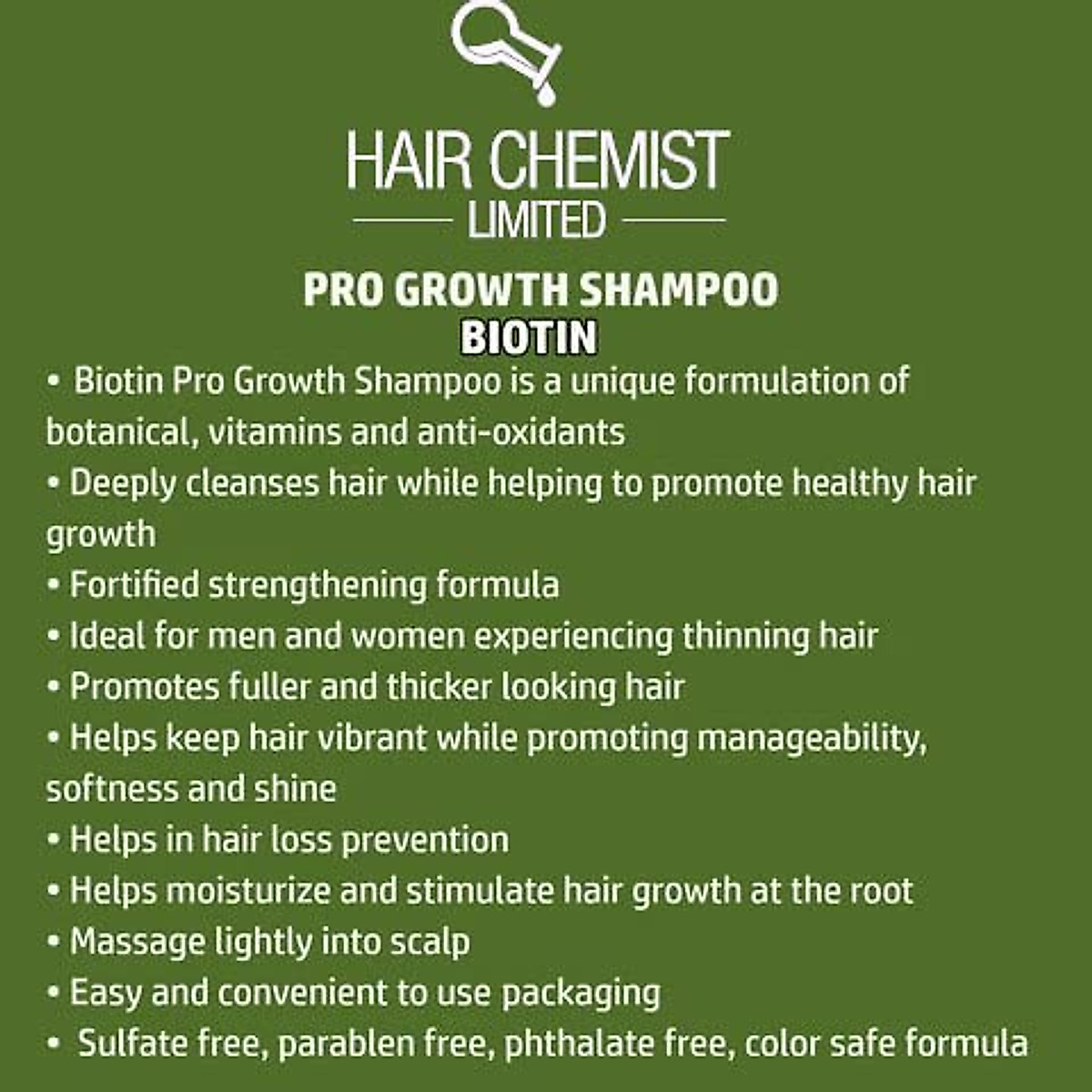 Hair Chemist Biotin Pro-Growth Shampoo & Conditioner 2-PC Gift Set - Includes 33.8oz Shampoo & 33.8oz Conditioner