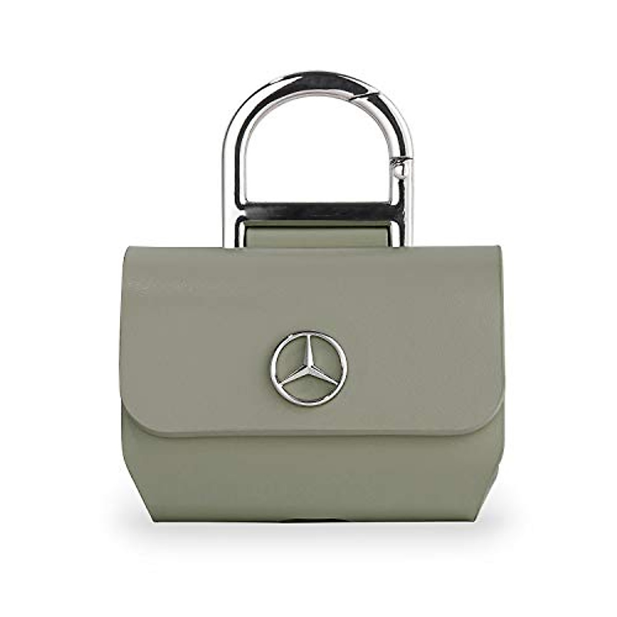 Mercedes-Benz D-Ring Leather Case Compatible with Airpods Pro (Storm Gray)