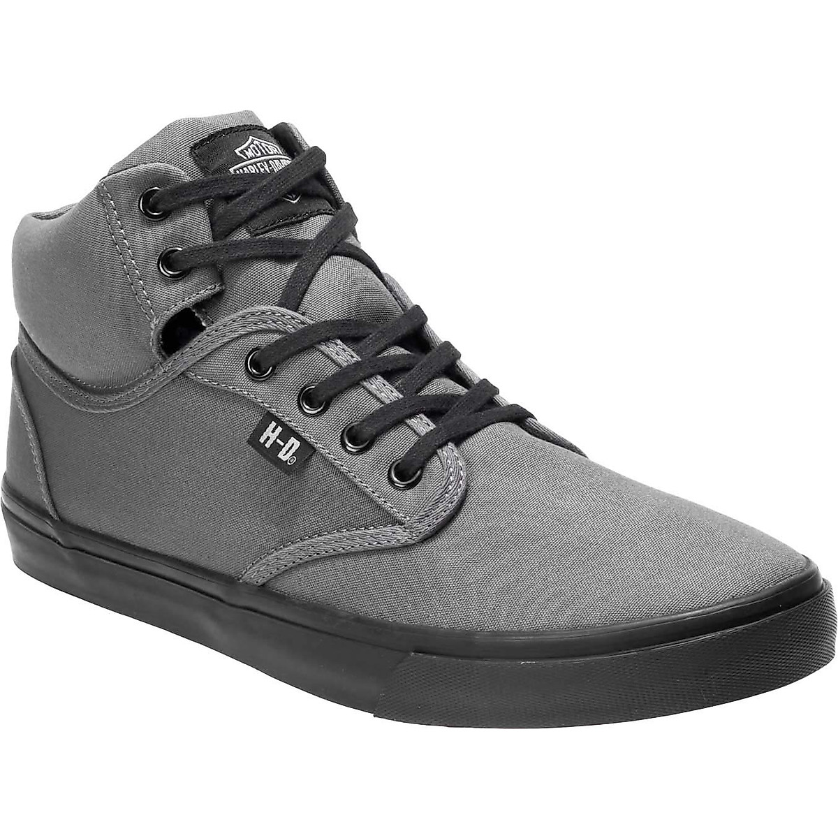 Harley-Davidson Men's Wrenford Canvas Motorcycle Casual Sneaker, Grey, 9