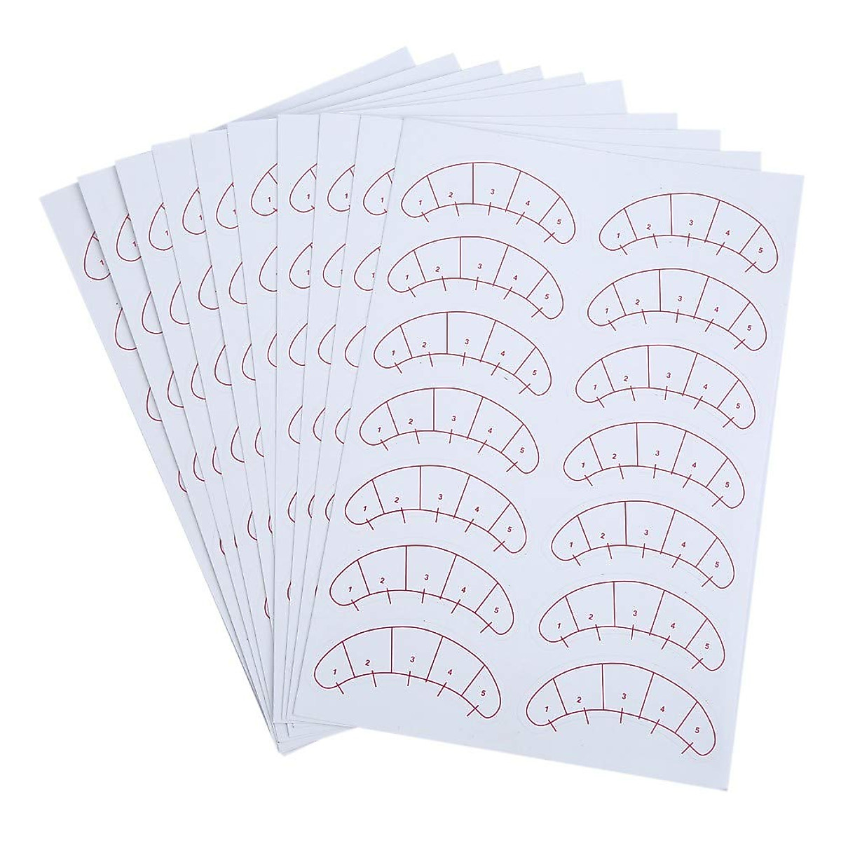 DEWIN Eye Mapping Stickers, Lash Map Under Eye Stickers Eyelashes Stickers for Lash Beginner Training and Practice 140 Pcs / 10-Sheets