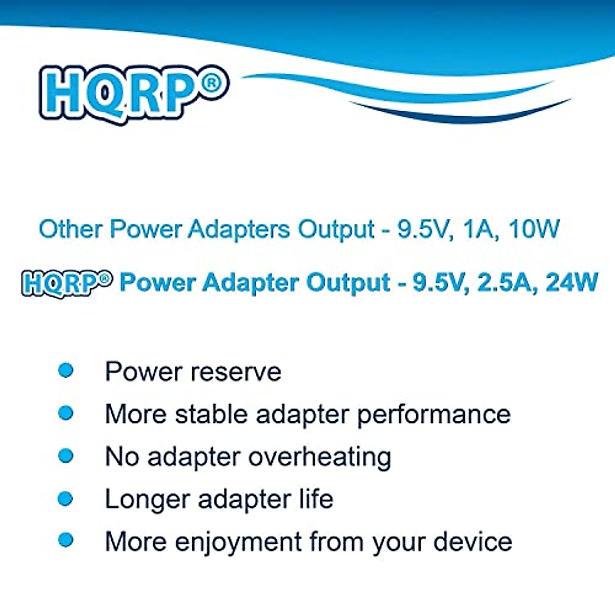 HQRP AC Adapter Compatible with Casio CTK-2200 / CTK2200 / CTK-2080 / CTK2080 / CTK-2300 / CTK2300 Keyboards Power Supply Cord Plus HQRP Euro Plug Adapter