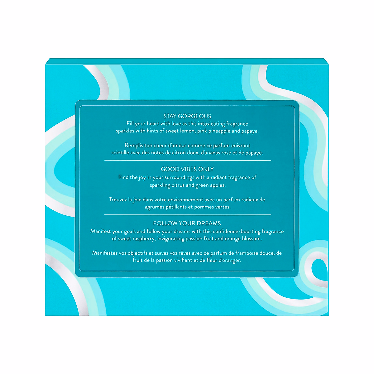 Body Fantasies (1) Box Fragrance Body Sprays 3pc Limited Edition Set - Scents: Stay Gorgeous, Good Vibes Only, Follow Your Dreams - 1.7 fl oz each Spray Bottle